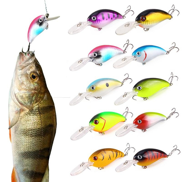 Fishing Lure,10cm Hard Bait Artificial Wobblers Plastic Fishing Tackle ...