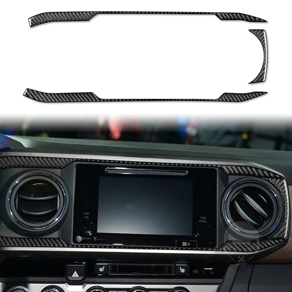 Real Carbon Fiber Car Navigation Display Panel Decorative Frame Sticker ...