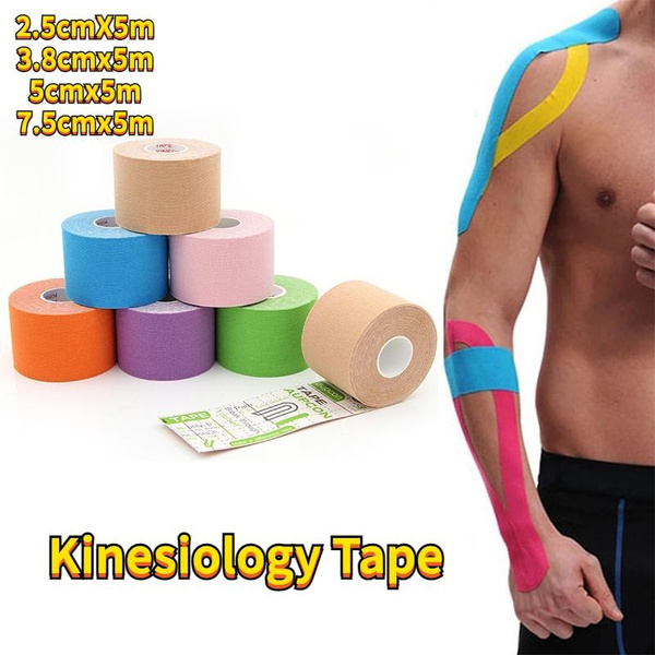 4 Sizes Kinesiology Tape Sports Elastic Roll Adhesive Muscle Bandage ...