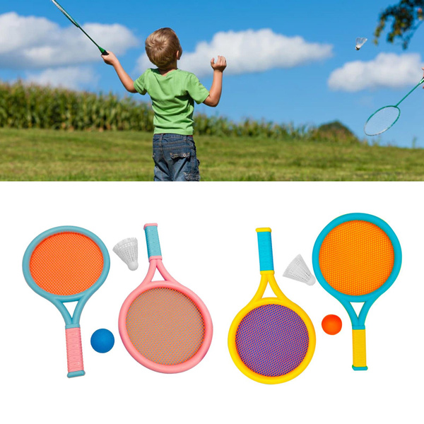 NEWEST Children Badminton Racket Slip Resistant Elastic Portable Tennis ...