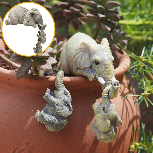 Fashion Design Elephant Figurines Elephant Holding Baby Elephant Resin ...