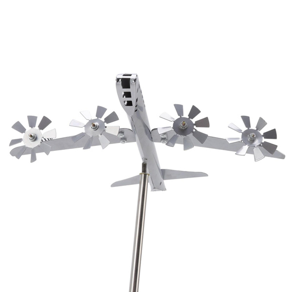 Metal Airplane Windmill Aircraft Wind Sculpture Wind Powered for Garden ...
