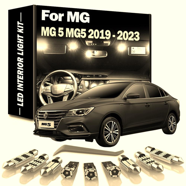 9Pcs LED Interior Dome Reading Light License Plate Lamp Kit For MG 5 ...