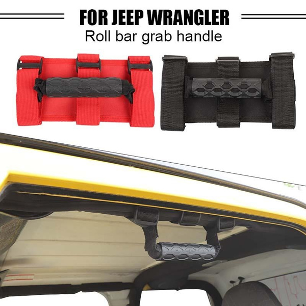 Car Roll Bar Grab Handle Roof Top Handle Grips for Jeep Wrangler JK JKU ...