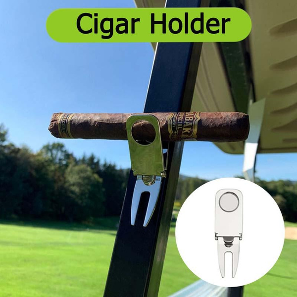Cigar Holder Golf Sports Bracket Putting Green Fork Cigar Clip Magnetic ...