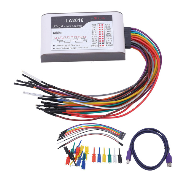 Logic Analyzer USB 16 Channels Logic Analyzer CH0-15 200M Sampling Rate ...
