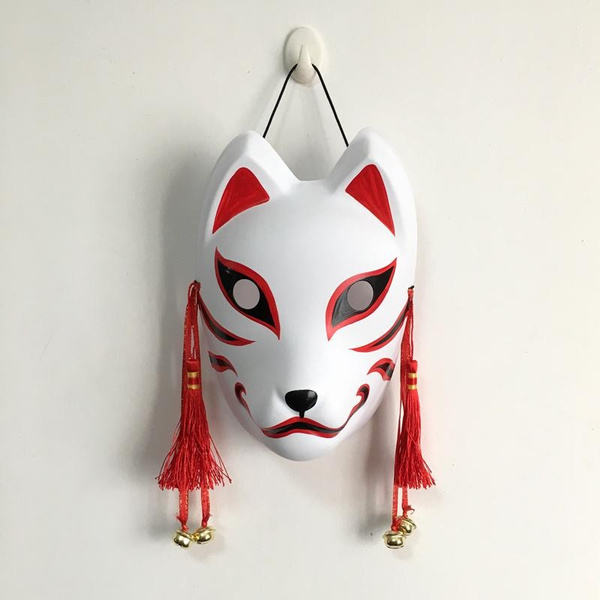 Hand Painted Updated Anbu Mask, Japanese Ninja Kitsune Fox Mask Full ...