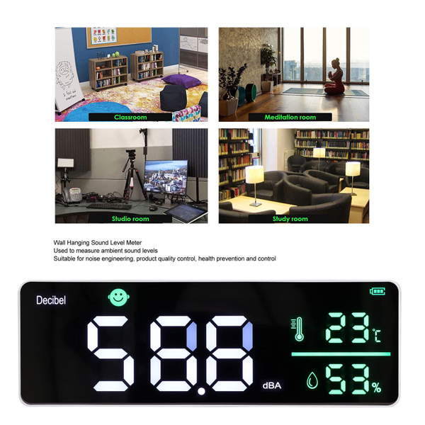 Decibel Meter, 11 Inch Large LED Display Soundlevel Meter Noise ...