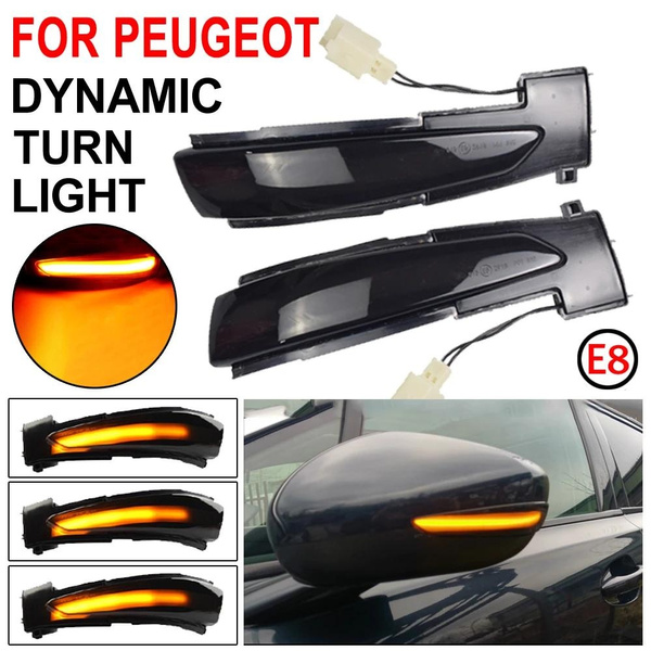 2pcs Sequential Flashing Lamp for Peugeot 508 SW 2010-2017 LED Dynamic ...