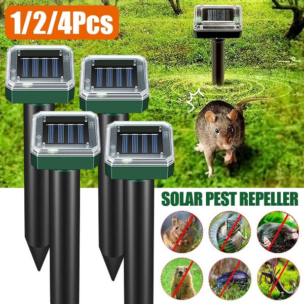 1/2/4pcs Ultrasonic Solar Insect Repellent Motion Sensor Insect ...