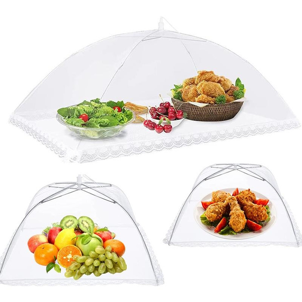 3 Pack Pop up Food Mesh Cover Food Domes Umbrella Reusable and ...