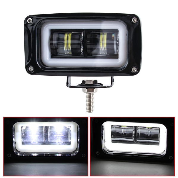 Motorcycle LED Light Work Lamp Offroad Lens Driving Running Lights For ...