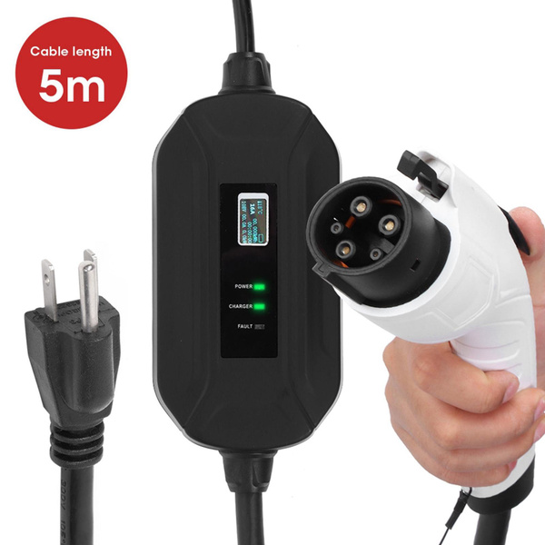 16A EV 1-2 Portable EVSE Electric Vehicle Charging Station With inn | Wish