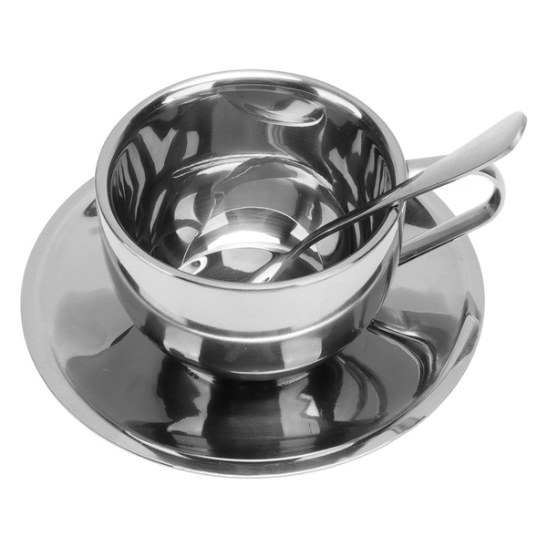 Coffee Cup Set 304 Stainless Steel 180ml Coffee Mug Set For Milk Apho ...