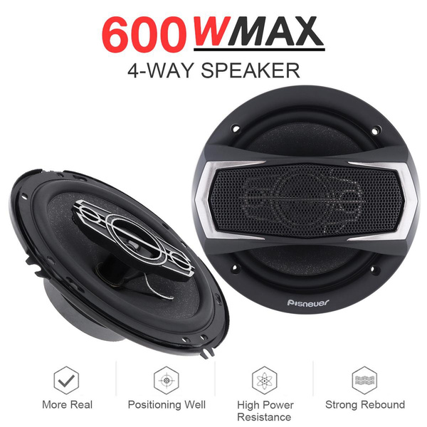 2pcs 6 Inch 600W 4 Way Universal Car Coaxial Auto Music Stereo Full ...