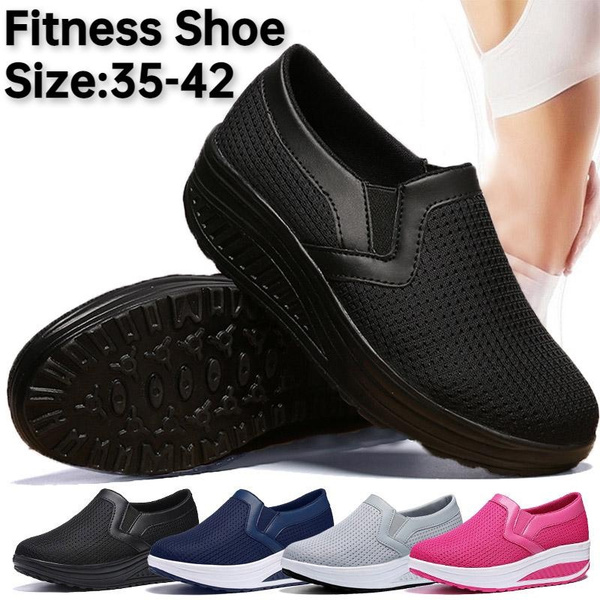 Women Casual Shake Shoes Breathable Mesh Shoes Comfortable Platform ...