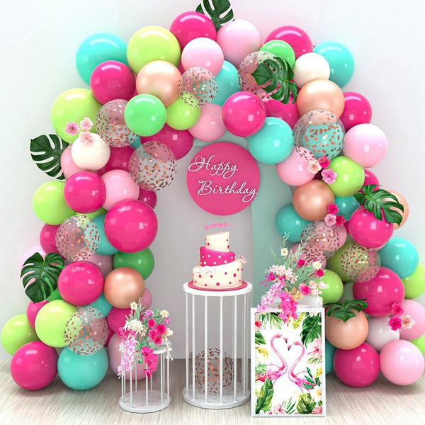 Hwaiian Tropical Balloons Arch Garland Kit Confetti Balloon Arch Kit ...