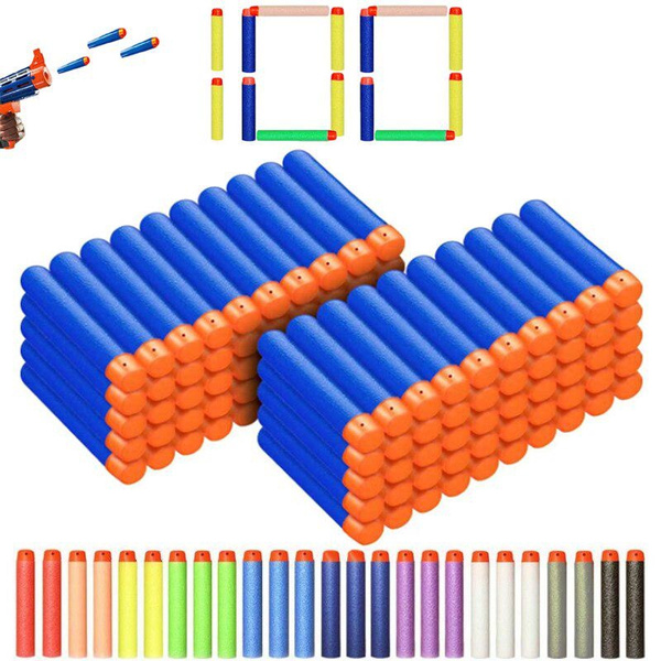 50-100pcs For Nerf Bullets EVA Soft Hollow Hole Head 7.2cm Refill ...