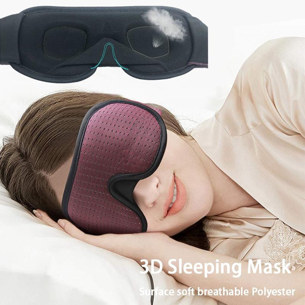 3D Sleeping Mask Block Out Light Soft Padded Sleep Mask for Eyes ...