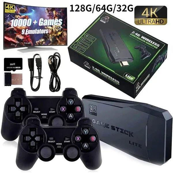 Stick Game, Wireless Retro Game Console Built in 1500/3500/10000+ Games ...