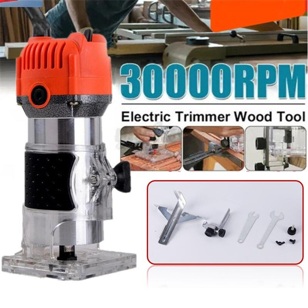 Woodworking Electric Trimmer 30000 RPM Wood Engraving Slotting Trimming ...