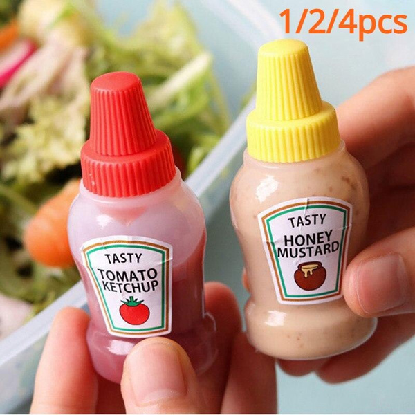 25ML Mini Tomato Ketchup Bottle Portable Small Sauce Container Salad ...
