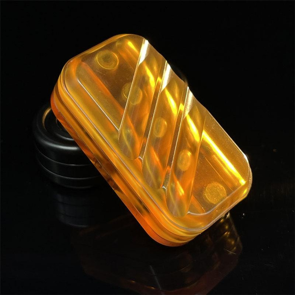 Three Layer PEI Haptic Slider Transparent Amber Fidget Slider EDC ...