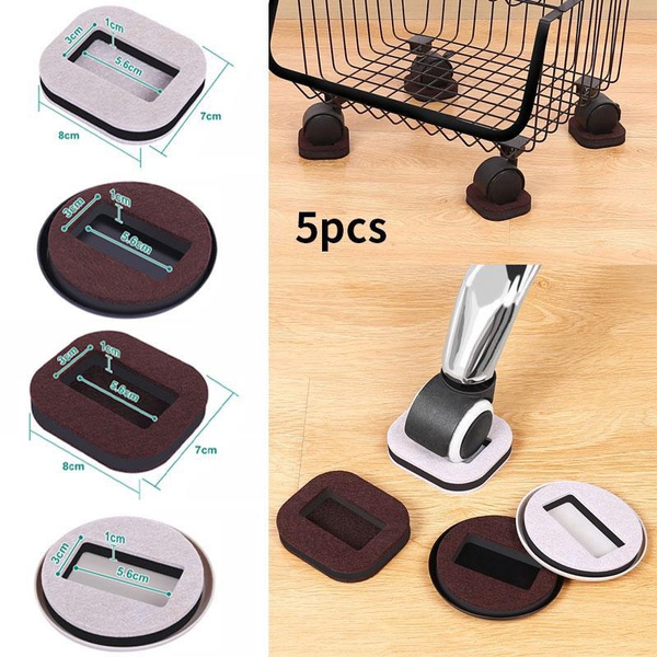 5pcs Office Chair Wheel Stopper Chair Roller Feet Anti-slip Mat ...