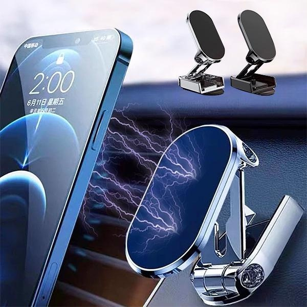 Metal Magnetic Car Mobile Phone Holder Folding Magnet Cell Phone Stand ...