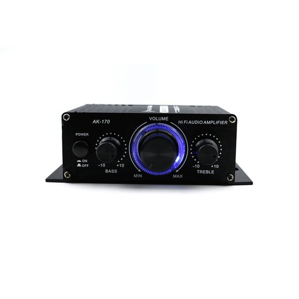 12V Mini Amplifier Audio Power Amplifier 2.0 Channel Stereo Hifi Audio ...