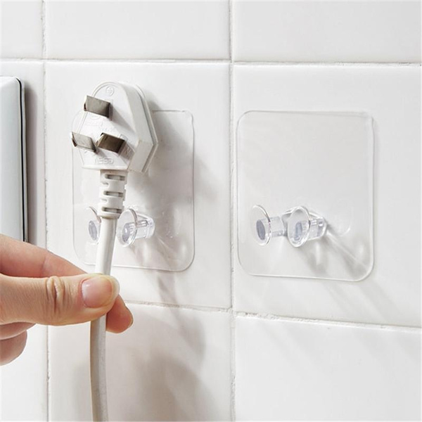 Plug Wire Holder Wall Storage Socket Hook Punch-free Plug Cable ...