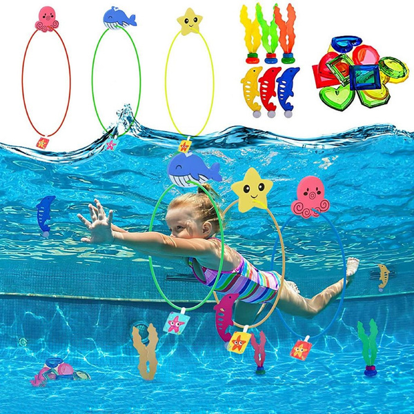 Swimming Pool Ring Swim Ring Diving Ring Toy Children's Game Underwater ...