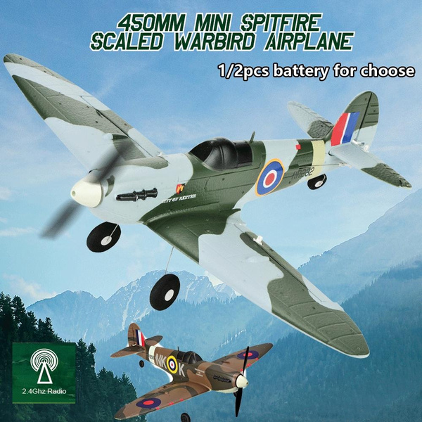 Spitfire 450mm Wingspan RC Fighter 2.4G 4CH 6-Axis One Key Aerobatic ...