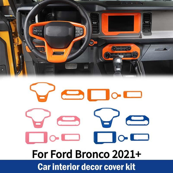 Center Console Steering Wheel Navigation Panel Cover Kit Trim Control ...