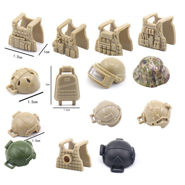 5pcs Military MiniFigure Accessories Special Forces Vest MOC SWAT ...