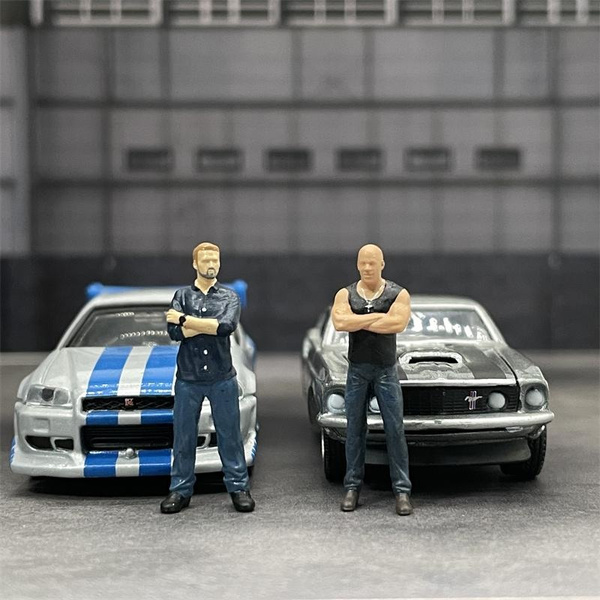 1/64 Scale Resin Model Fast and Furious Dominic and Brian Figures ...