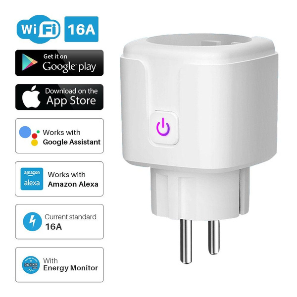 Smart Plug WiFi Socket EU 16A Power Monitor Timing Function Tuya ... Smart Plug WiFi Socket EU 16A Power Monitor Timing Function Tuya ...