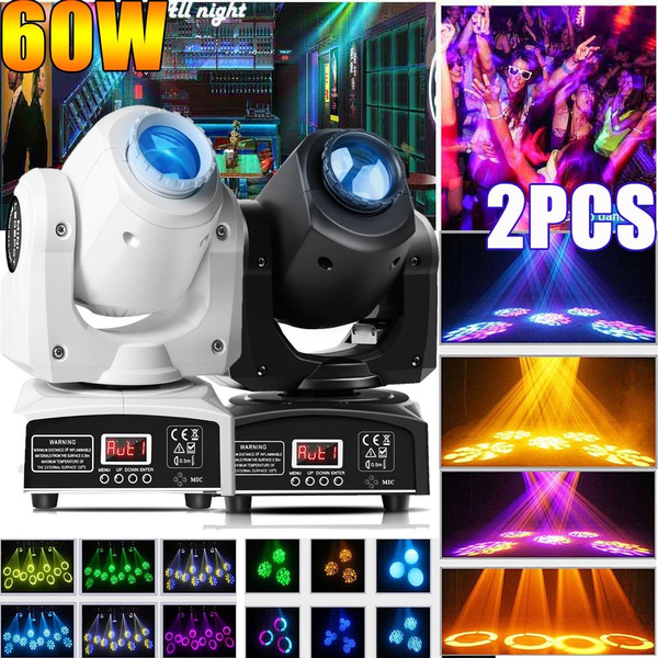 2packs 2023 New Professional 60W RGBW Gobos Spot LED Stage Light Moving ...
