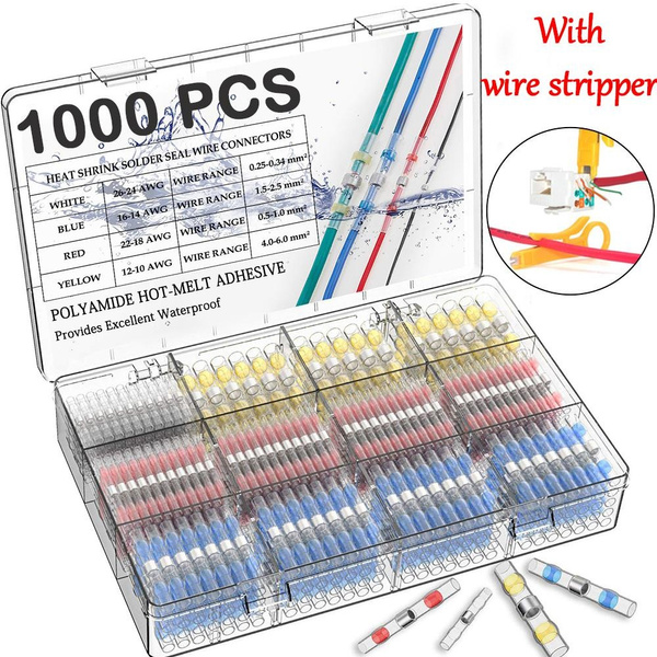 50/100/250/500/1000 Pcs welding and sealing butt connector kit, self ...