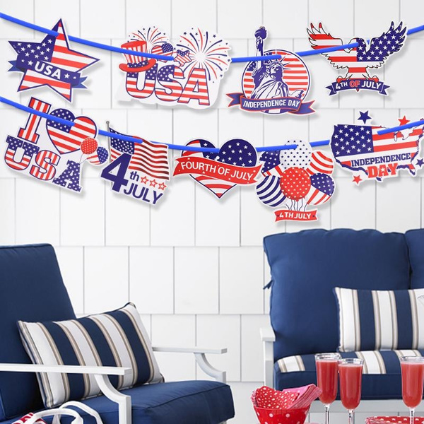 9pcs/set Pendant Decorations American Independence Day Scene Layout ...