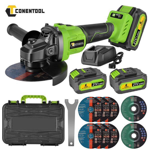 CONENTOOL Professional 21V Brushless Angle Grinder with 125mm Disc for ...