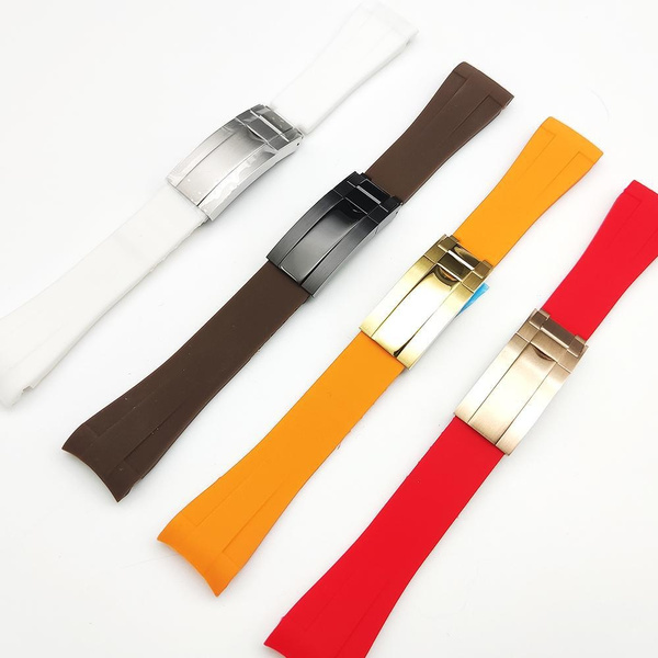 Universal Watch Band Silicone Rubber Waterproof Wristwatch Accessories ...