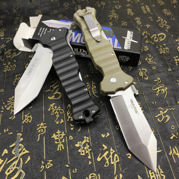 Cold Steel 23GVG Immortal Folding Knife 4"" CTS-XHP Plain Blade OD ...