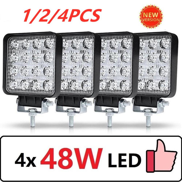 Mini LED 48W LED Work Light Bar Square Spot beam 24V 12V Off road LED ...