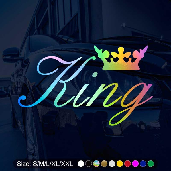 1PC KING Car Stickers Crown Waterproof Vinyl Decal Car Styling ...