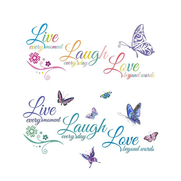 Live Laugh Love Wall Decal Art Vinyl Live Every Moment Laugh Every Day ...