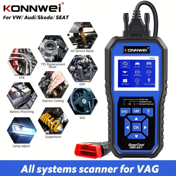 KONNWEI KW450 OBDII Scanner Code Reader Engine Fault Reader Erase/Reset ...