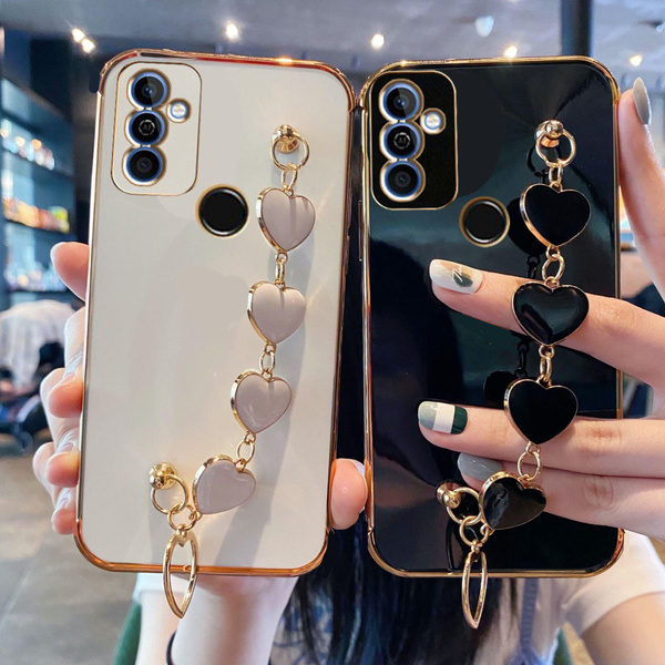 Heart Wristband Soft Silicone Phone Case For Motorola Moto G60S G9 Plus ...