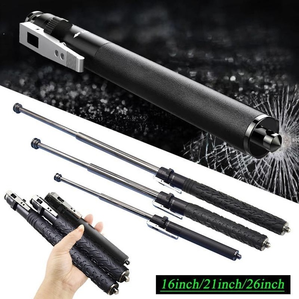 Outdoor Vehicle Self-defense Stick Retractable Three-section Self ...