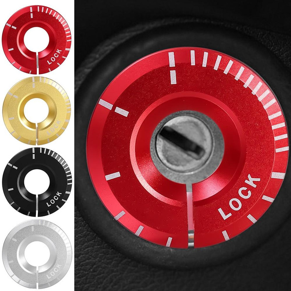 Car Start Switch Trim Alloy Key Ignition Starter Ring Stickers Car ...